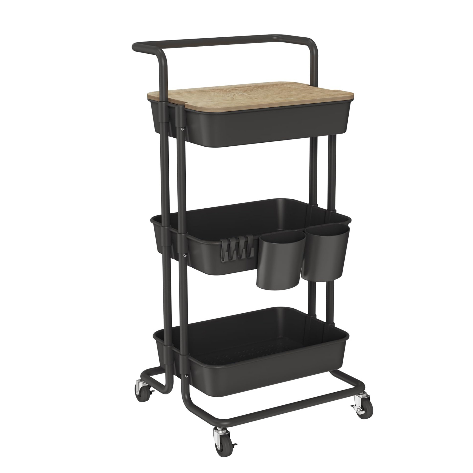ONFRJFVR 35.4'' H x 16.5'' W Utility Cart | Wayfair