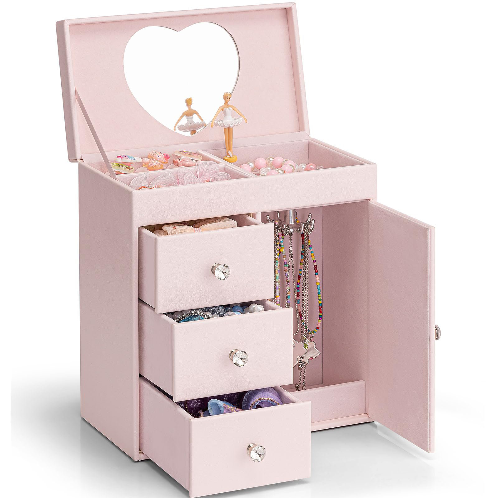 House of Hampton Girls Musical Jewellery Box, Large Children's ...
