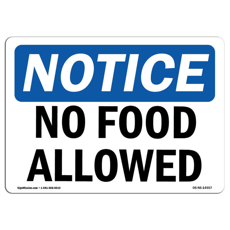 SignMission No Food Allowed Sign | Wayfair
