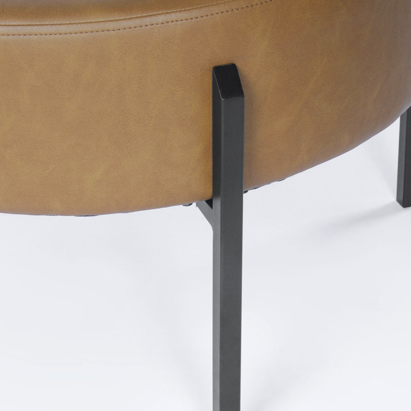 Trent Austin Design® Priolo 27.5" Wide Faux Leather Round Standard ...