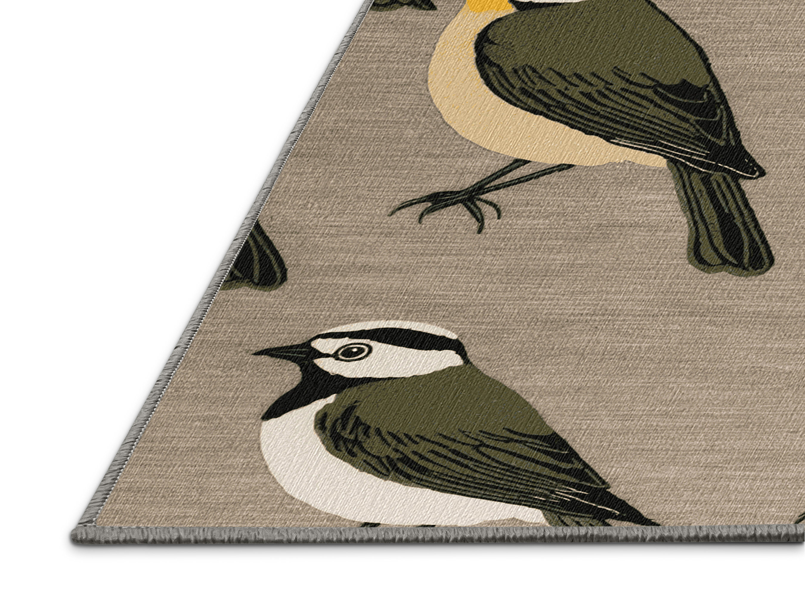 Hokku Designs Washable Cape White eye Birds Area Rug | Wayfair