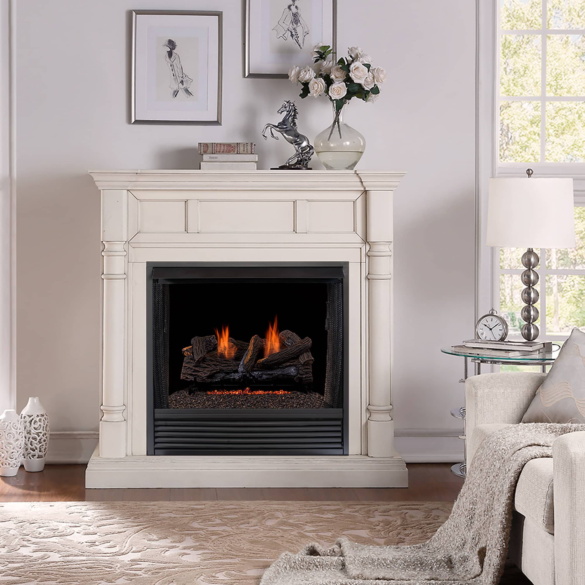 Duluth Forge DLS-L24T-2, Vent Free Indoor Gas Log Set, Ember Chassis ...