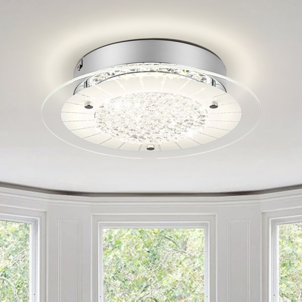 Mercer41 Led Crystal Celing Light 11 Inch Flush Mount Ligh | Wayfair