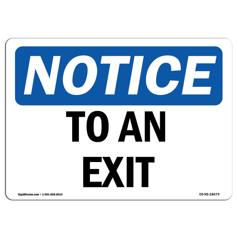 SignMission Notice - To an Exit Sign | Wayfair