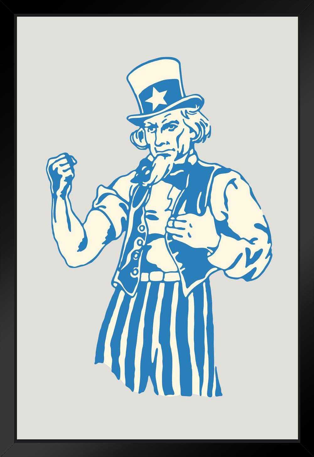 Red Barrel Studio Uncle Sam Putting Up His Dukes Patriotic Posters ...