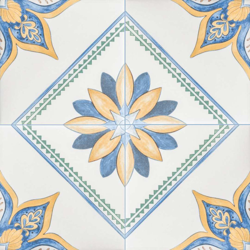 The Tile Life Monastery 8" x 8" Porcelain Patterned Wall & Floor Tile ...