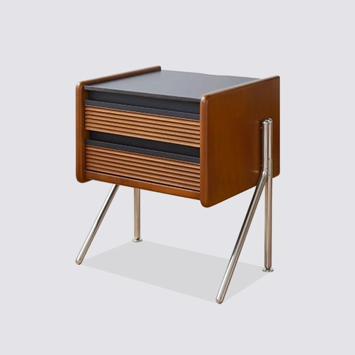 Corrigan Studio® Vintage Solid Wood Pine Storage Bedside Table | Wayfair