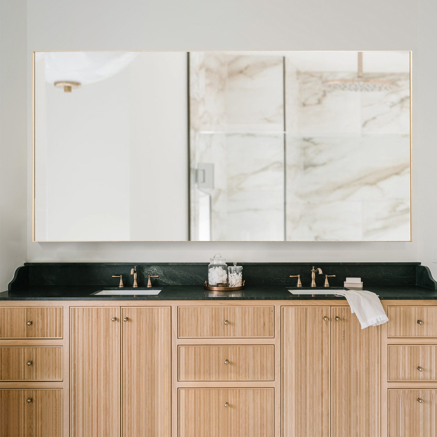 DEJIN Rectangle Mirror Frame Decorative Rectangular Wall Mounted ...