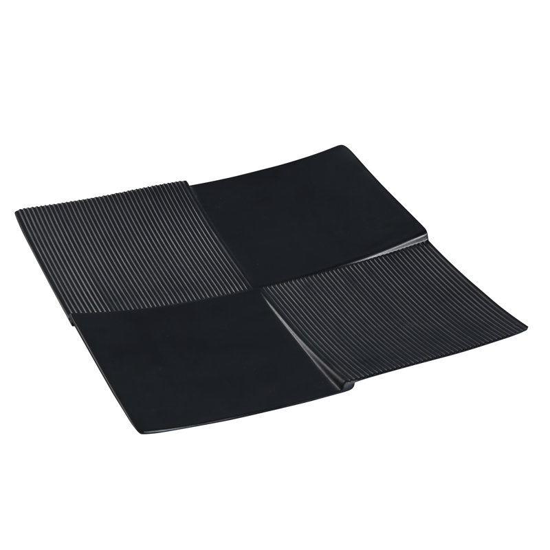 Yanco Black Pearl Melamine Platter | Wayfair