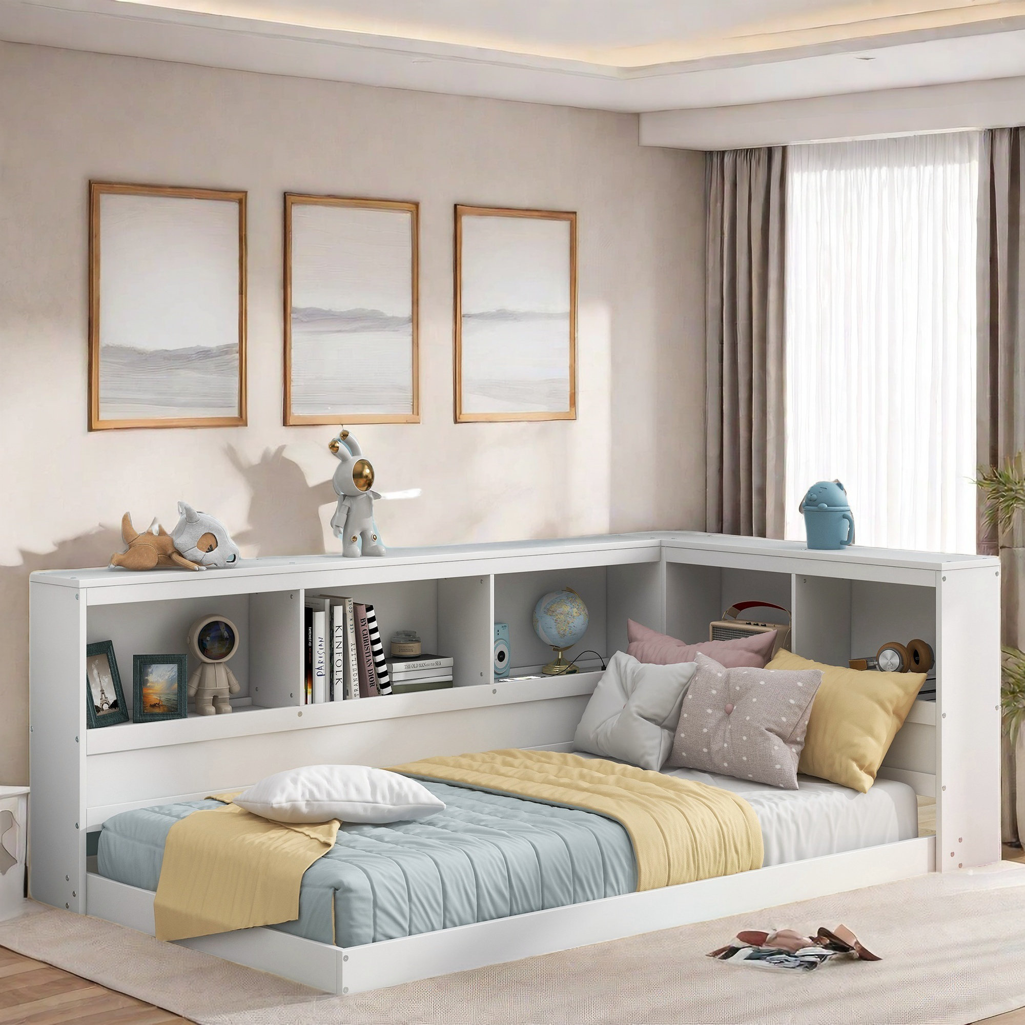 Lark Manor™ Garnelle Wood Daybed With Storage Cabinets And Charging ...