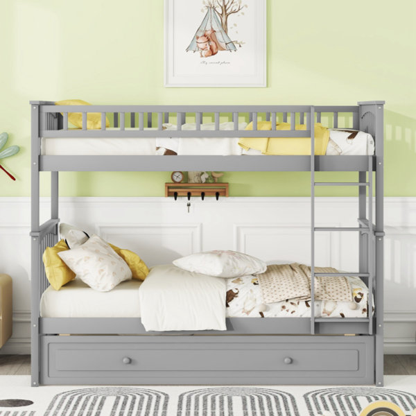 Myhomekeepers Solid Wood+MDF Bunk Bed Bed | Wayfair