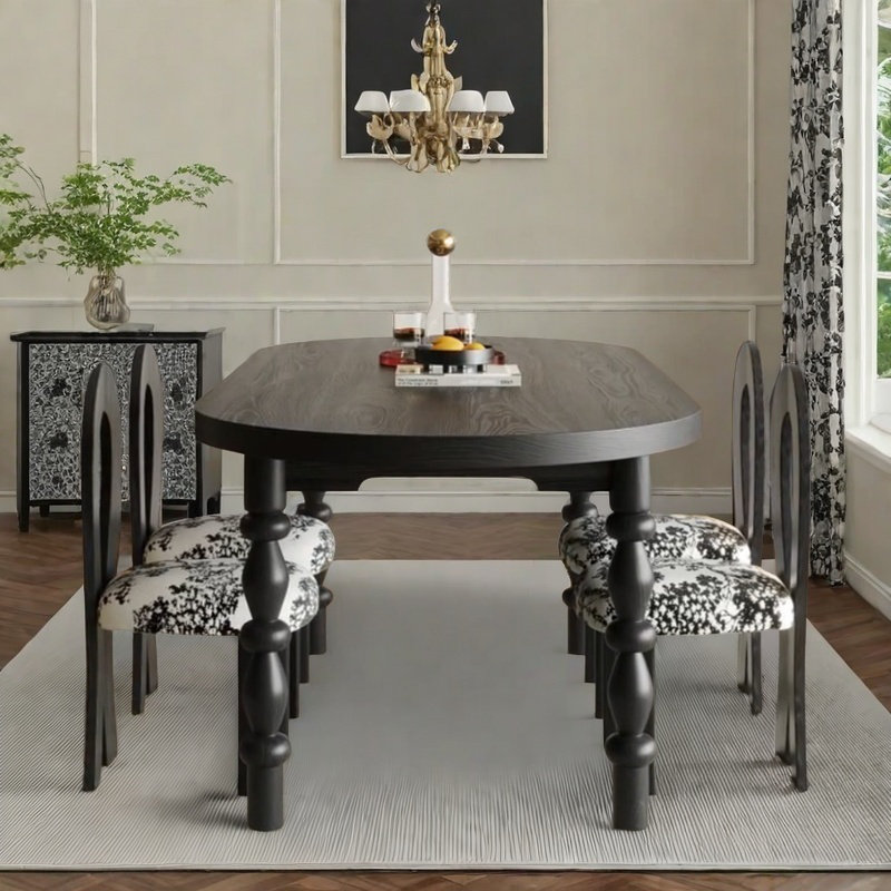 Graceful Nests Furnishings Mid - century Minimalist Dining Table and ...