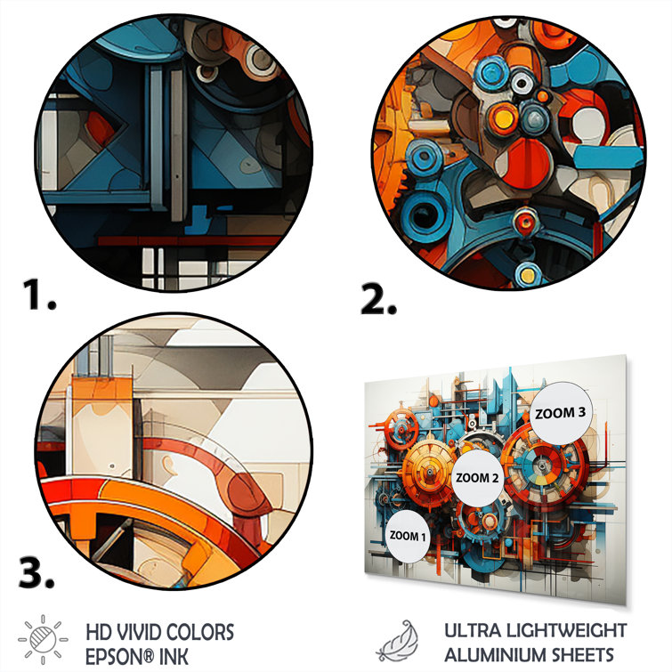 DesignArt Constructivism Industrial Symphony III - Constructivism Metal ...