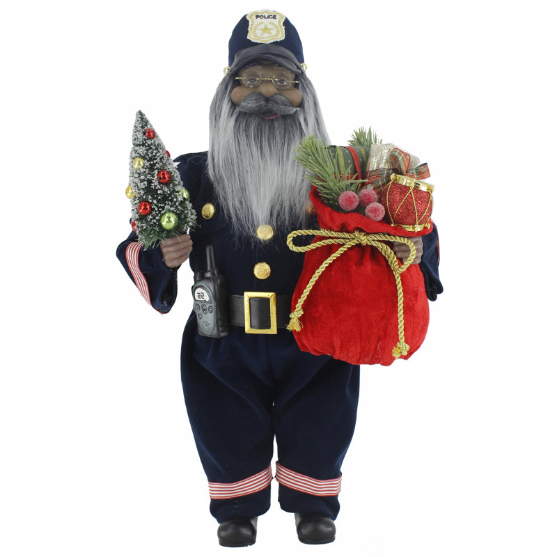 Astoria Grand 16" Ethnic Police Officer Santa | Wayfair