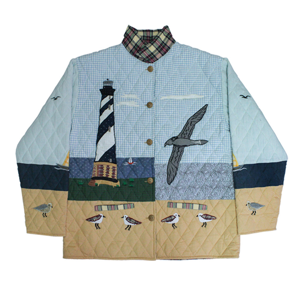Patch Magic Embroidered Lighthouse by Bay Reversible Quilted Cotton ...
