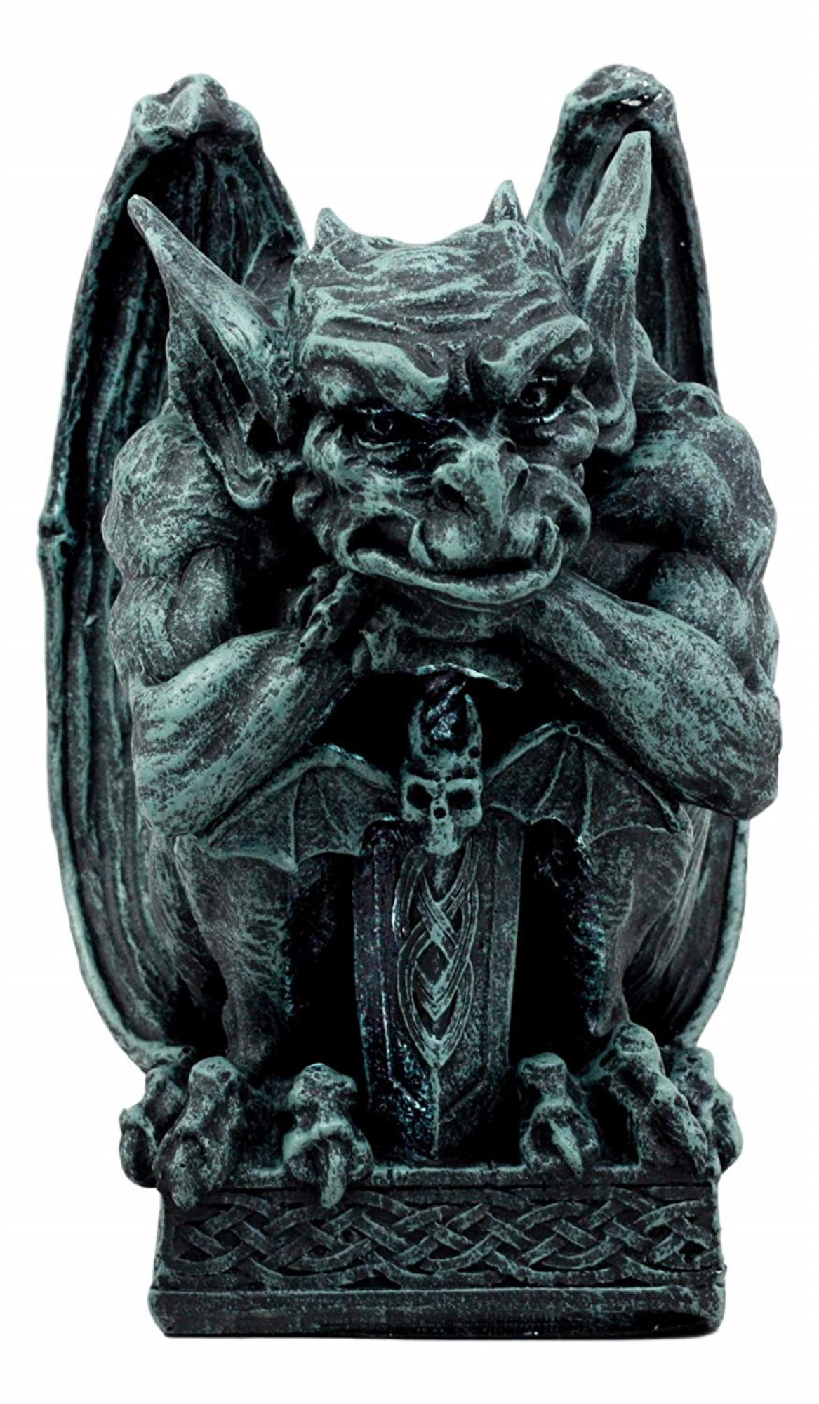 World Menagerie Figurine pour épée stoic warrior gargouille holding ...