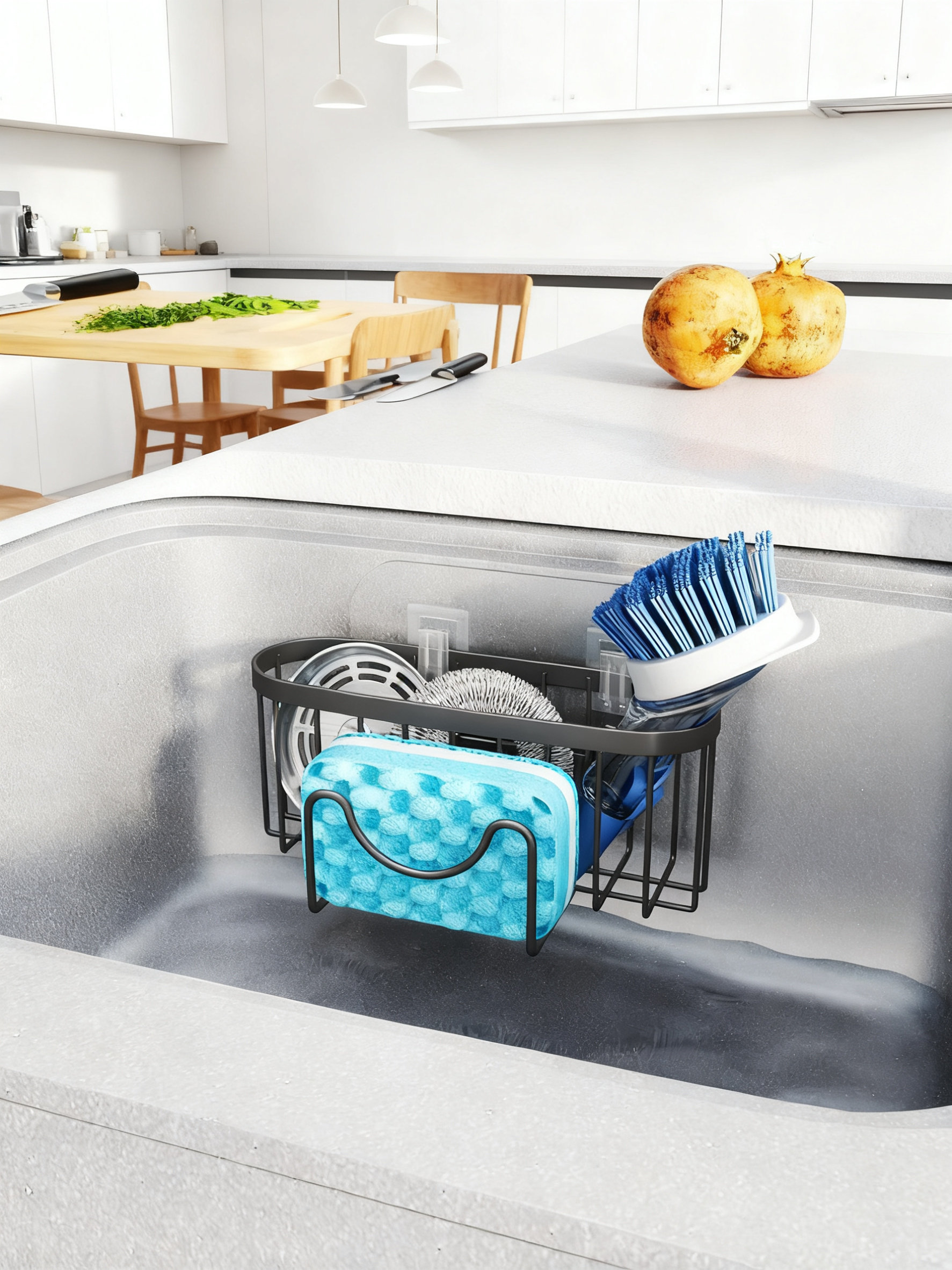 Xiangong Kitchen Sponge Holder With M-Shaped Design - 2 Installation ...
