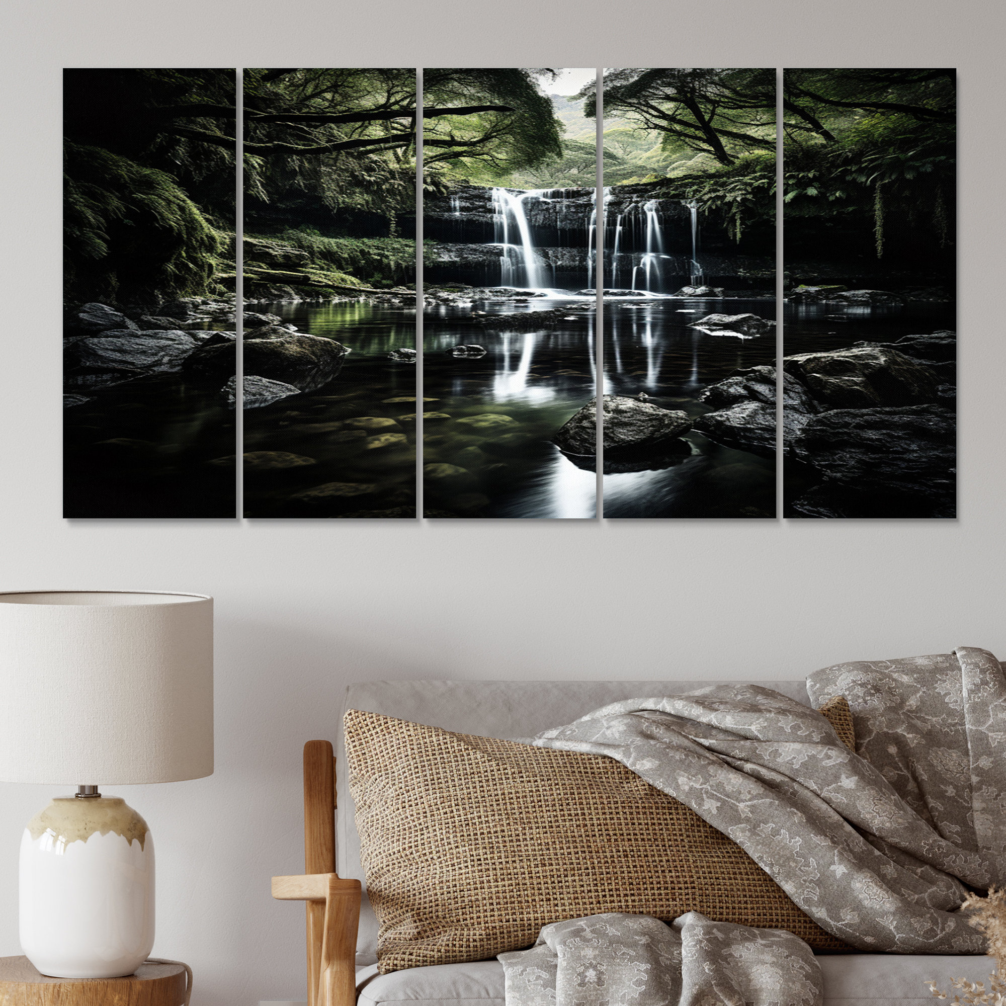 Loon Peak® Waterfall Serenity Falls - Landscapes Metal Wall Art Set ...