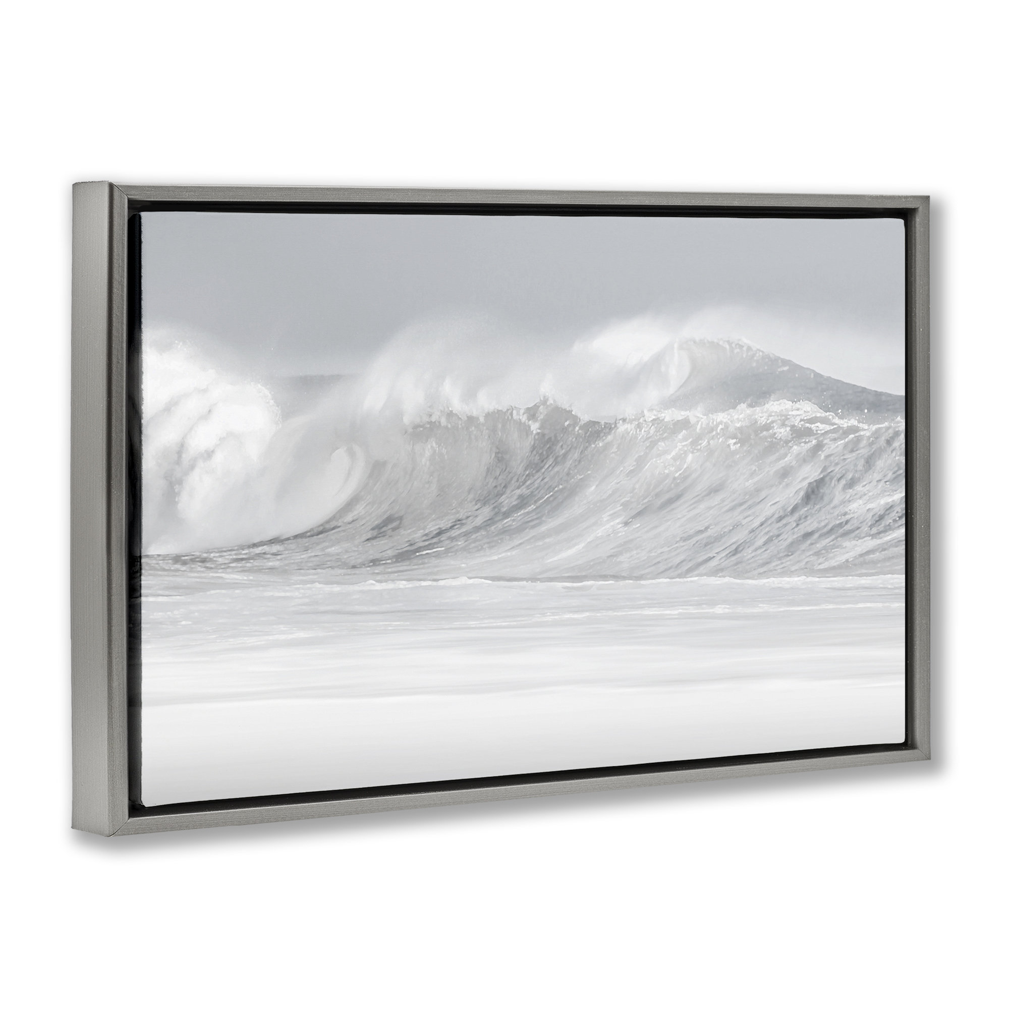 Latitude Run® Cresting Beach Wave Floating Frame, design by Maggie ...