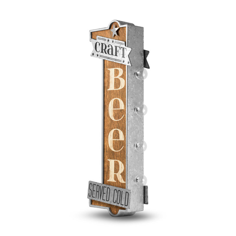 17 Stories Valmar Craft Beer LED Marquee Sign & Reviews | Wayfair