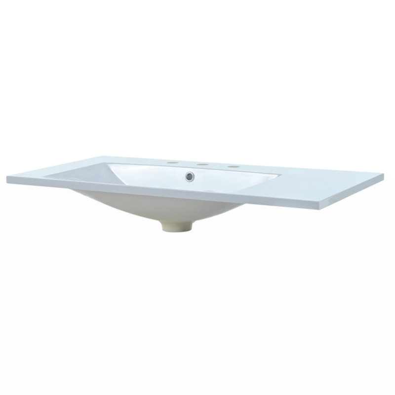 Home Decor 36" Single Bathroom Basin Sink, Left Offset Sink Vanity Top ...