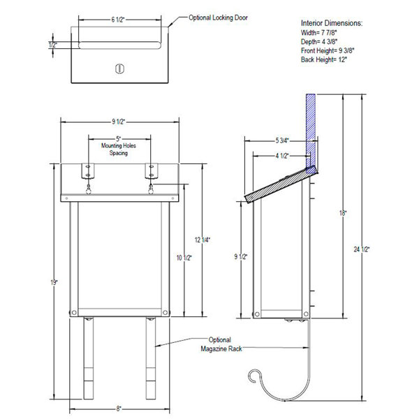 America's Finest Lighting Company Classic Wall Mounted Mailbox ...