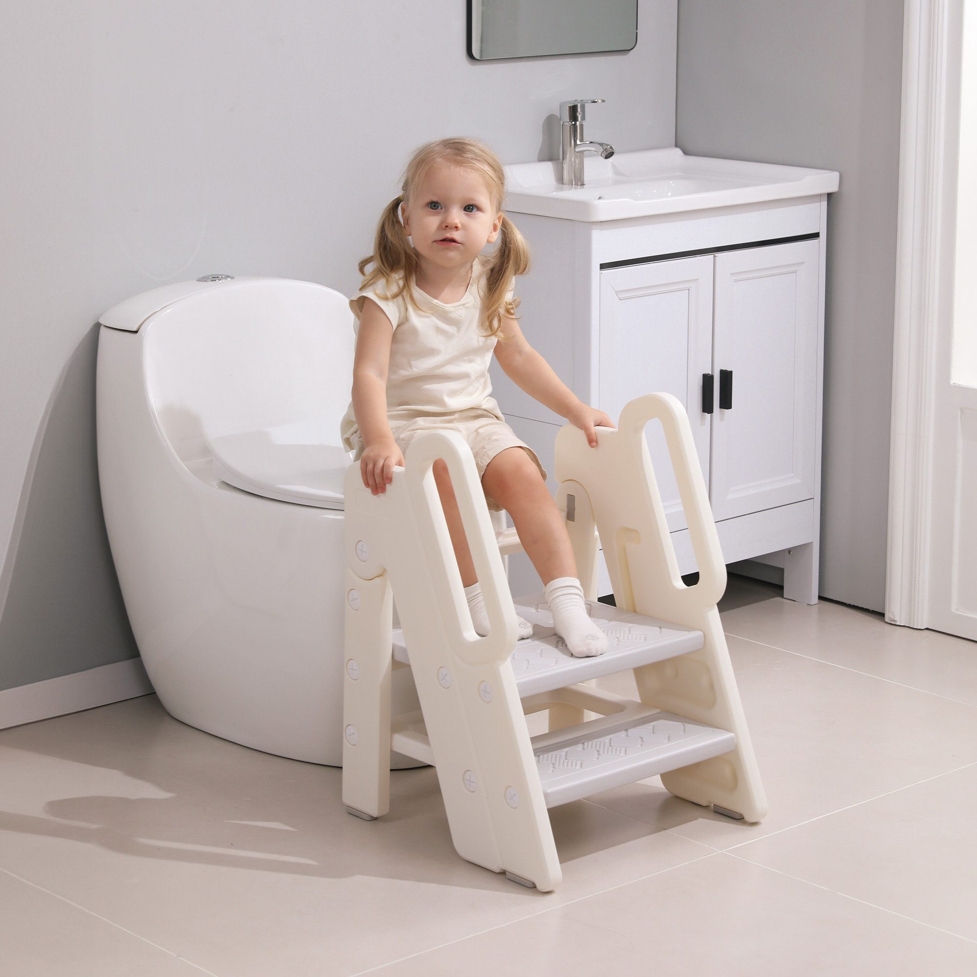 Isabelle & Max™ Foldable Kids Step Stool, 2-Step & 3-Step Adjustable ...