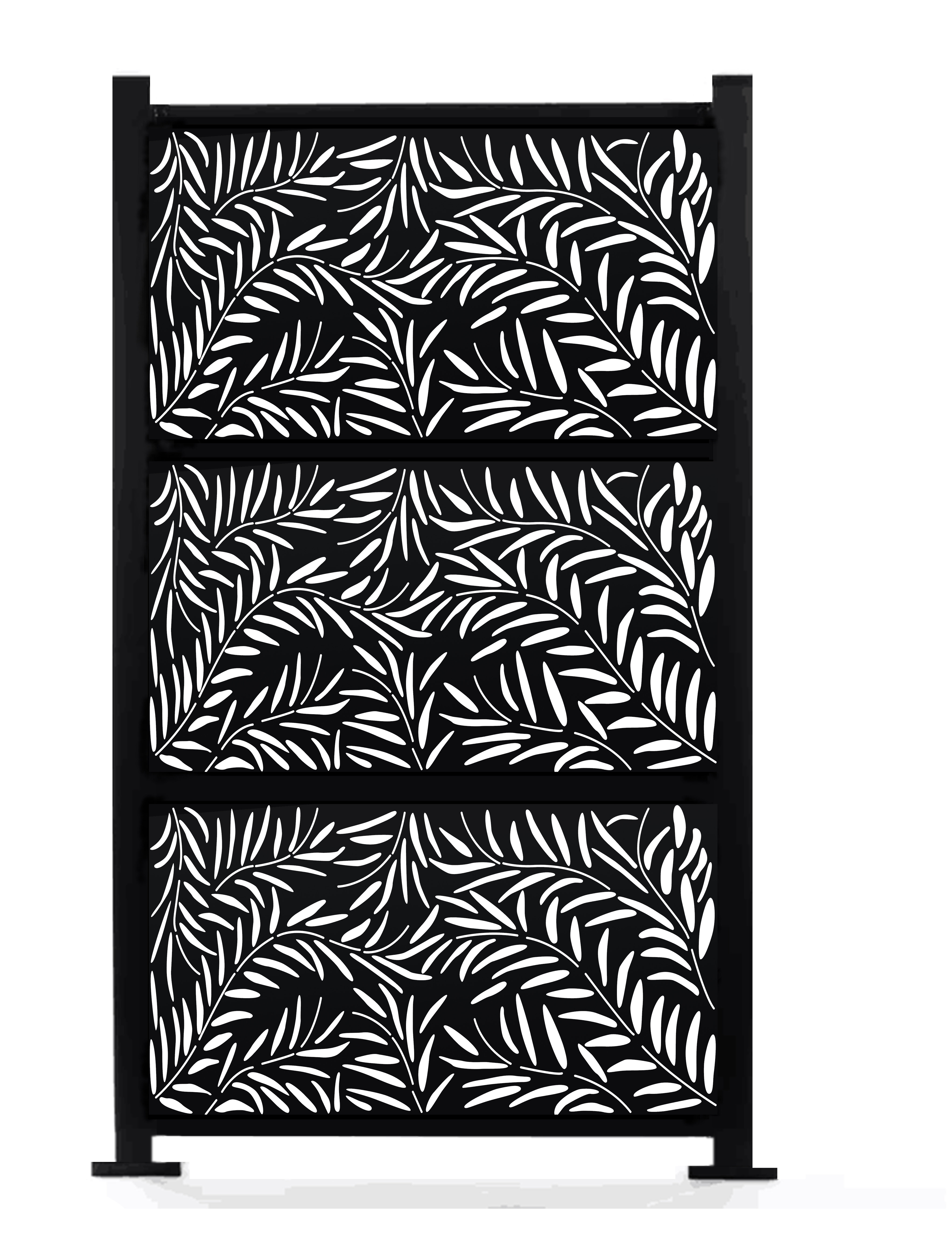 e-Joy Laser Cut Metal Privacy Screen Fence, Decorative Outdoor Divider ...