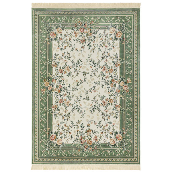 Nouristan Tufted Cream/Green Rug & Reviews | Wayfair.co.uk