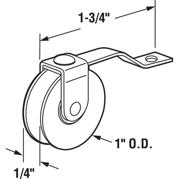 Prime-Line 1 in. Stainless Steel, Screen Door Tension Spring Roller ...