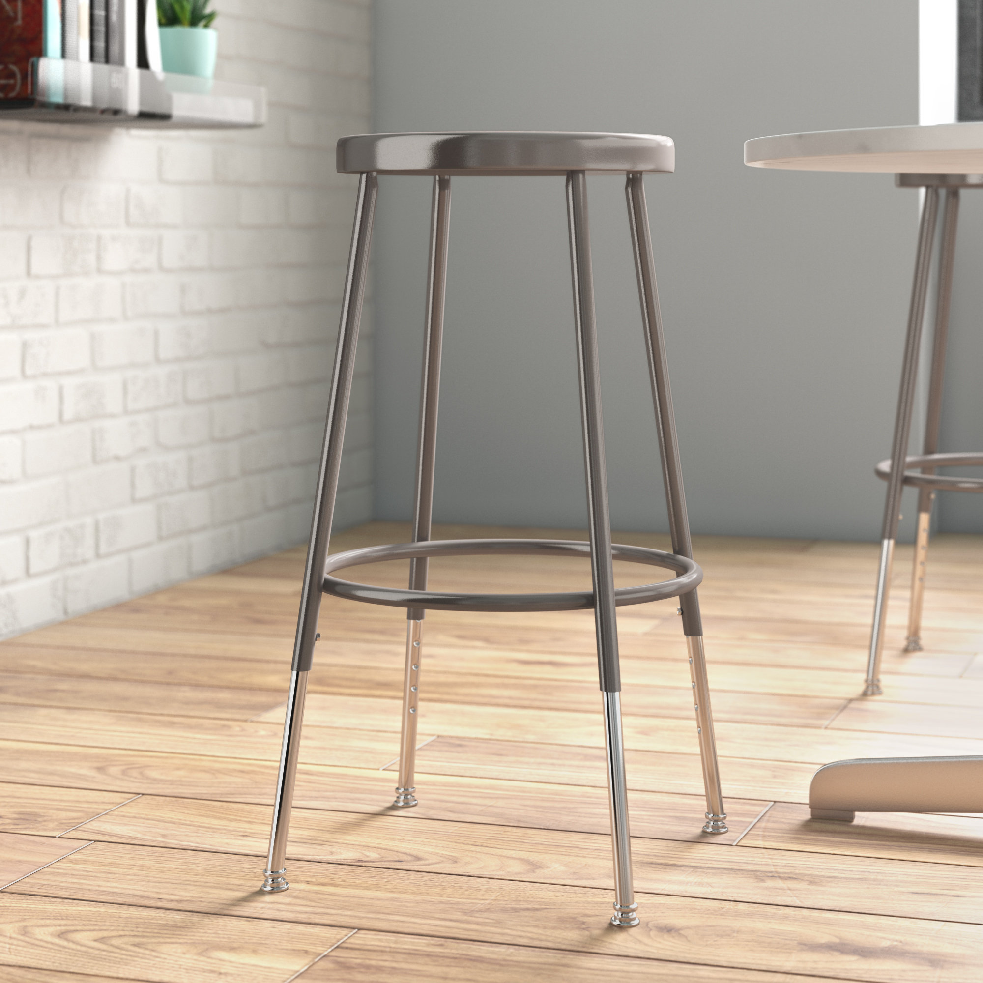National Public Seating 6200 Series Height Adjustable Heavy Duty Steel ...