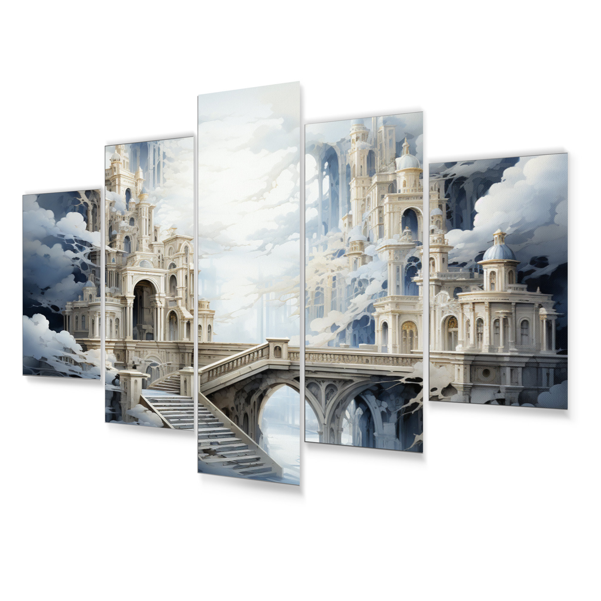 Alcott Hill® Beige Bridge Ethereal Passage III - Architecture Metal ...