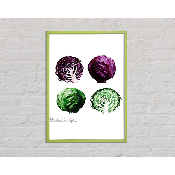 August Grove Red And Green Cabbage - Single Picture Frame Art Prints ...