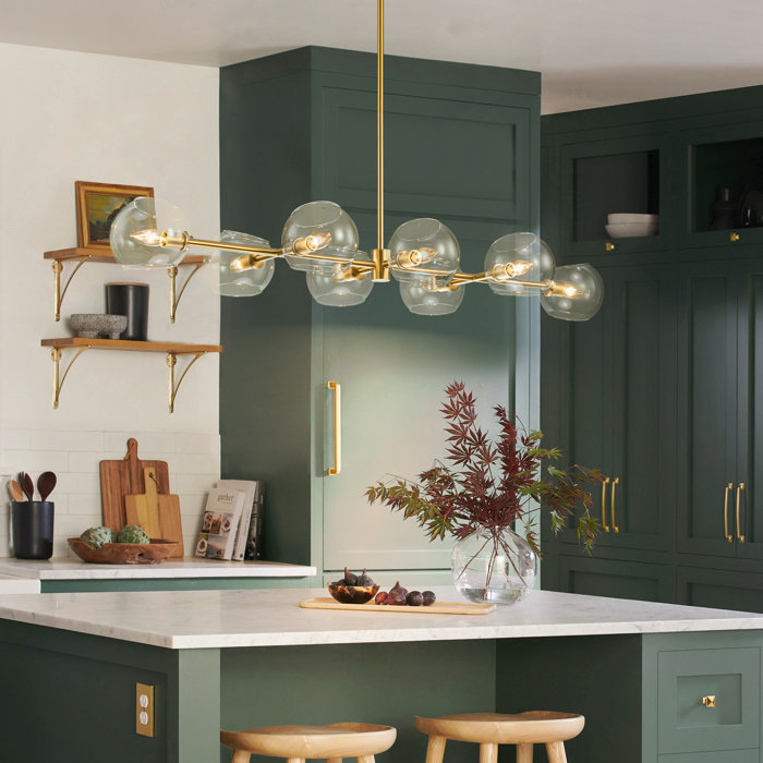 Mercer41 Toyin 8-Light Modern Linear Kitchen Island Pendant & Reviews ...