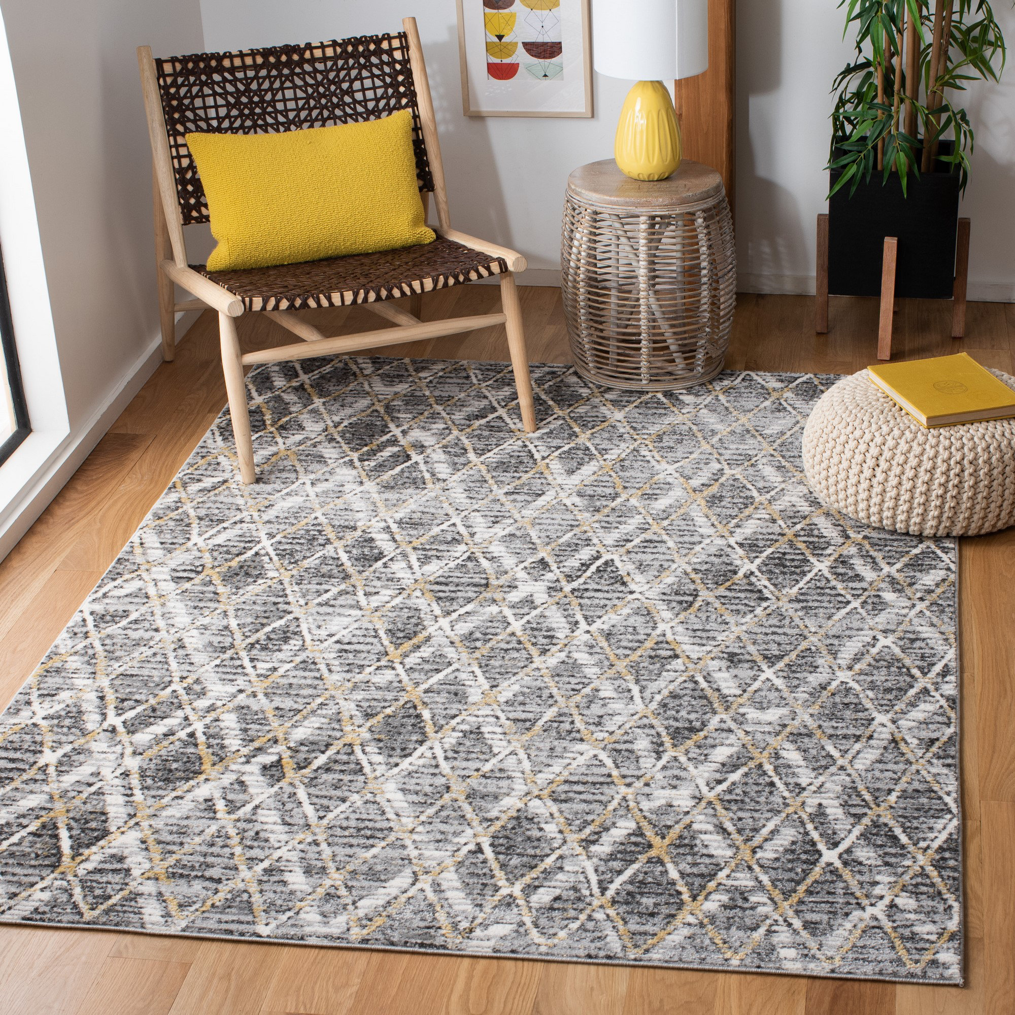 Union Rustic Weimer Geometric Grey Area Rug & Reviews - Wayfair Canada