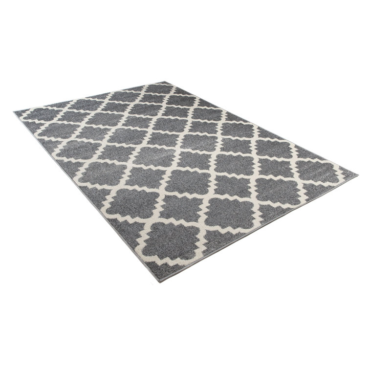 Norden Home Manley Geometric Machine Woven Grey Area Rug & Reviews ...