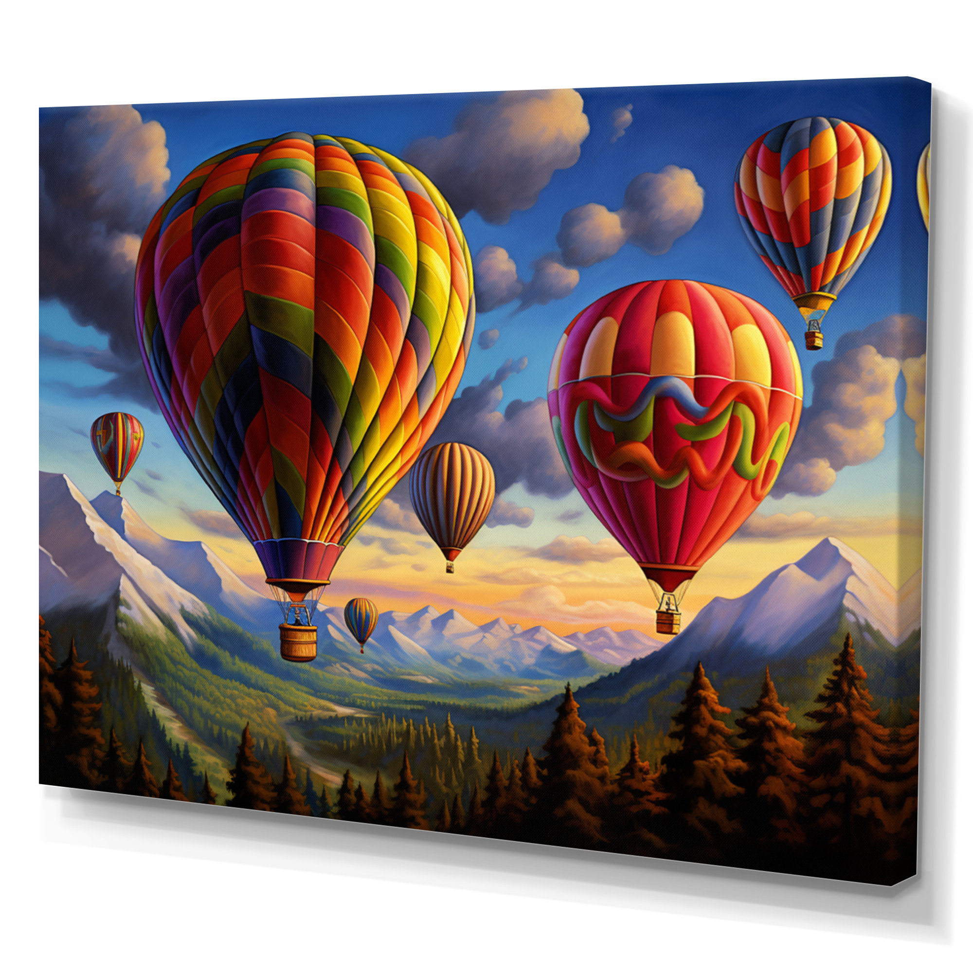 Millwood Pines Colourful Hot Air Ballon Whimsical - Hot Air Balloon ...