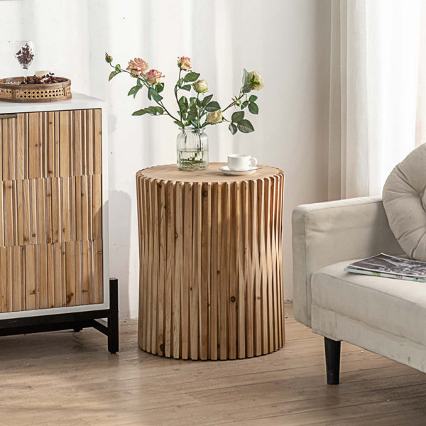 Millwood Pines Bilon Drum Coffee Table | Wayfair