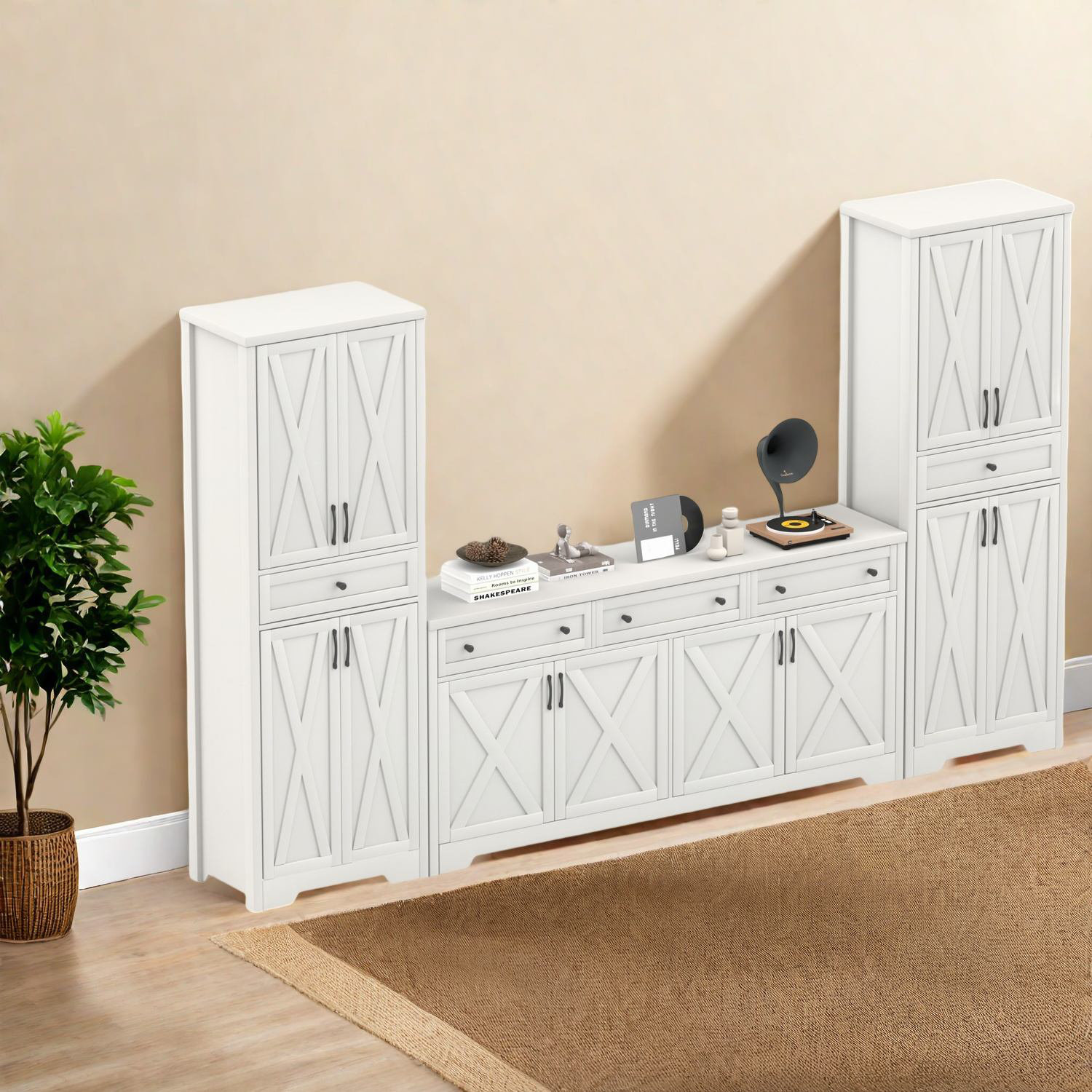 August Grove® Multifunctional Tv Stands & Entertainment Centers, White ...