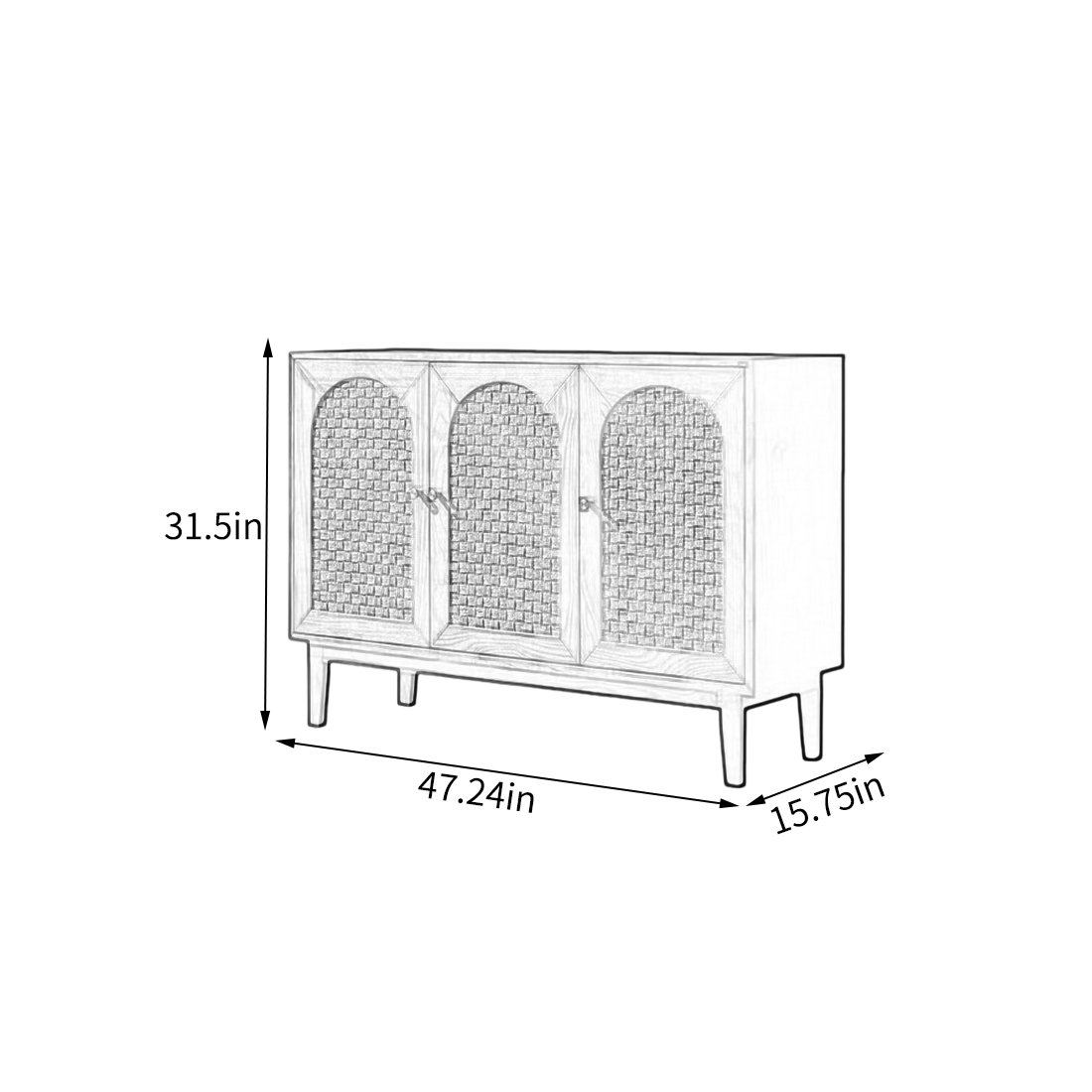 Bayou Breeze Bethinn 47.24 Sideboard | Wayfair