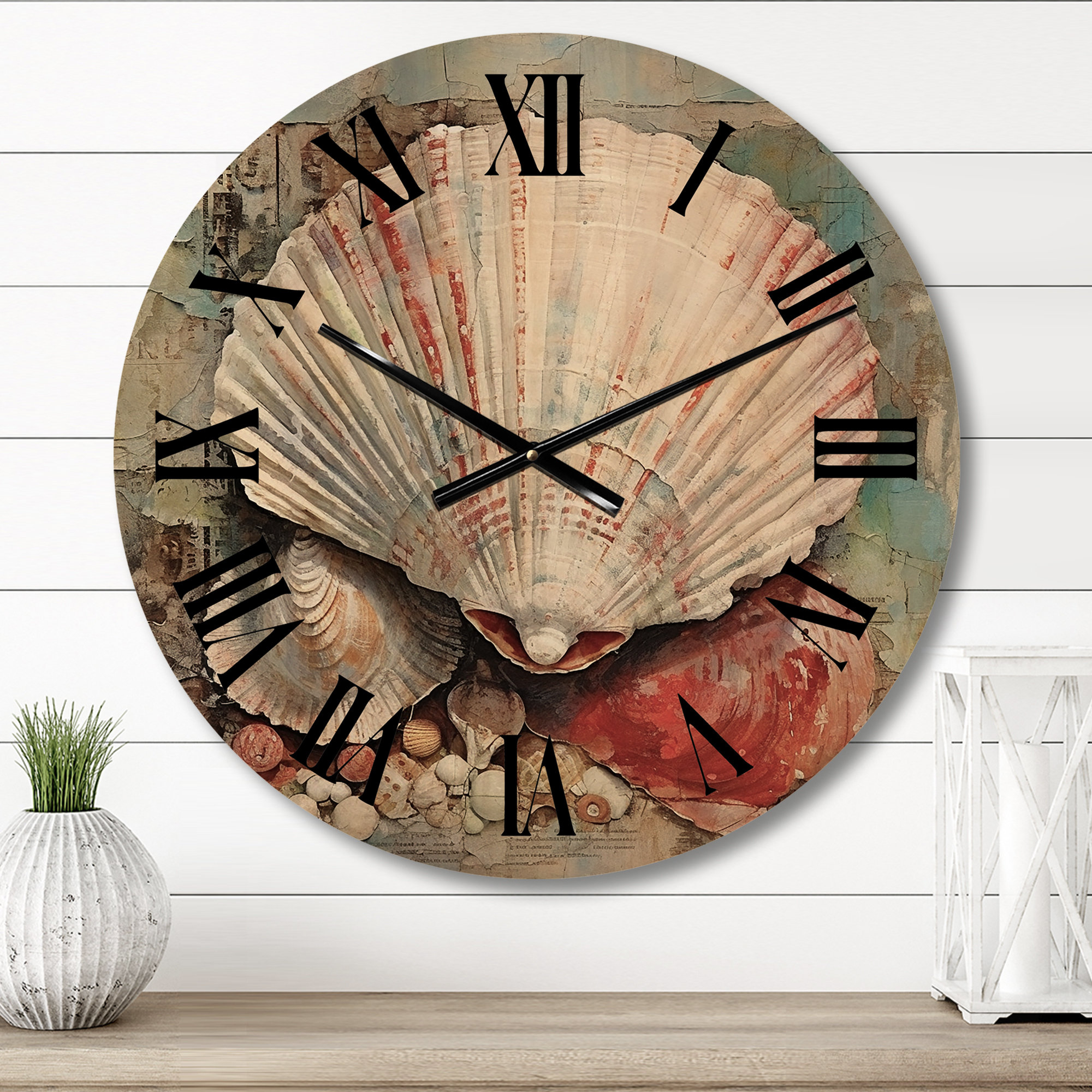 East Urban Home Abstract Seashell Treasures II - Animals Oversized Wood ...