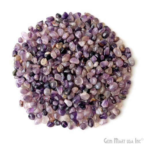 GEMMART USA Amethyst Tumbled Stone, Gemstone Reiki Healing Stones, Home ...