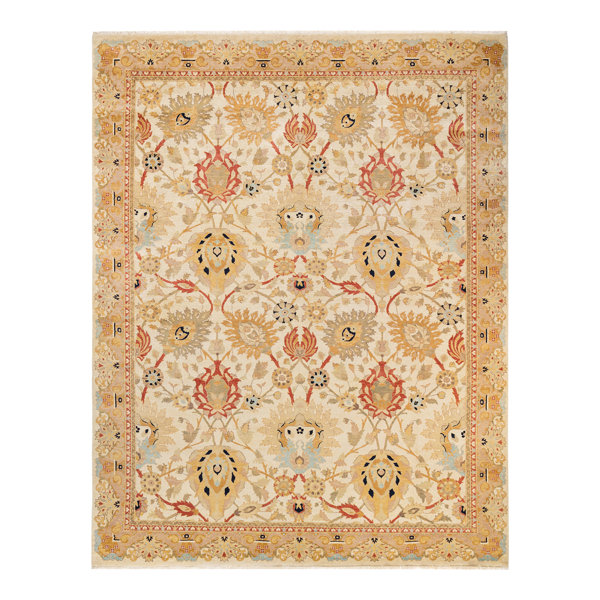 Solo Rugs Renayah One-of-a-Kind 9' 2" X 11' 8" 2000s Area Rug in Ivory ...