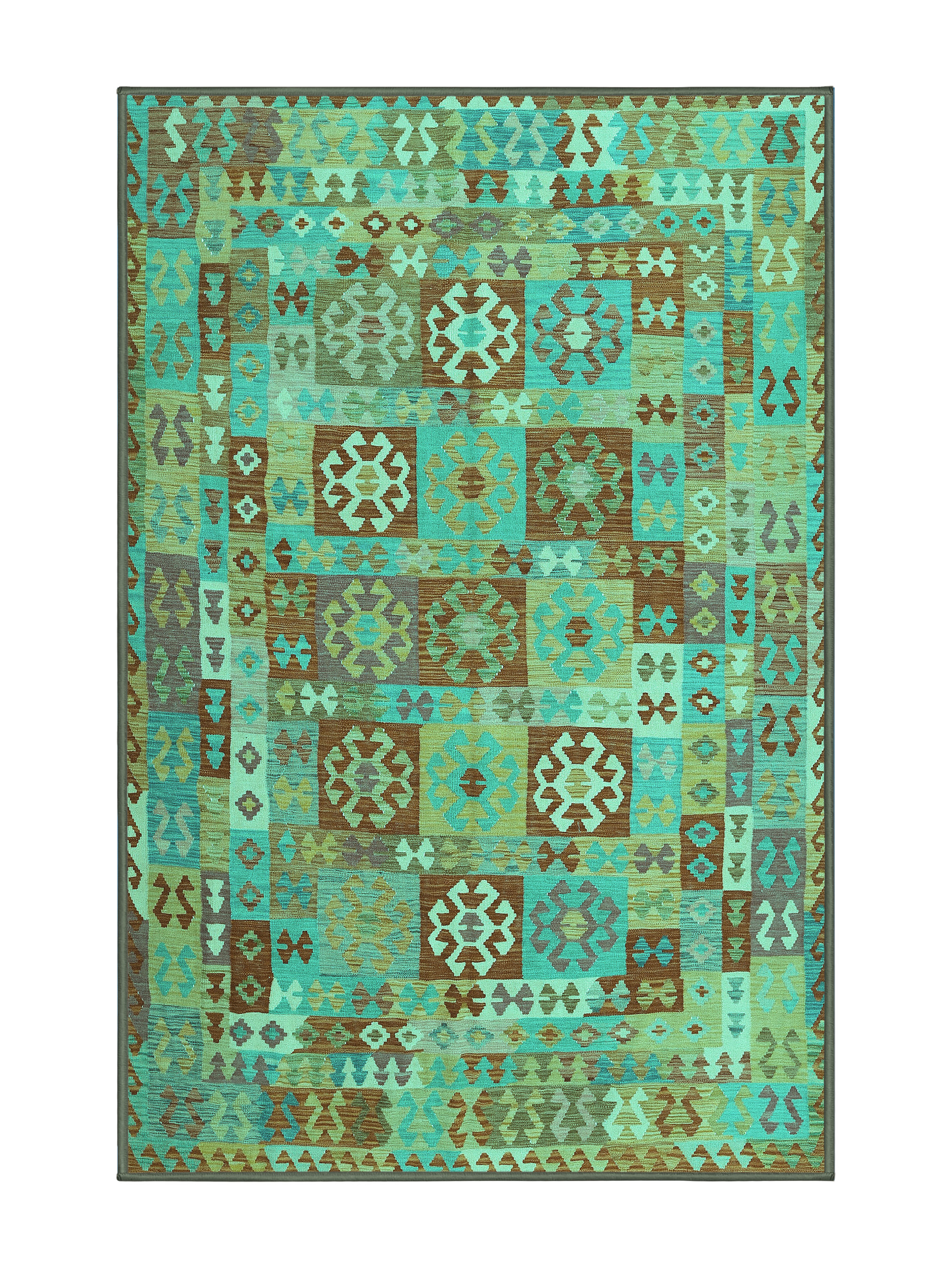 Foundry Select Eleanor-Mae Machine Woven Blue Rug - Wayfair Canada