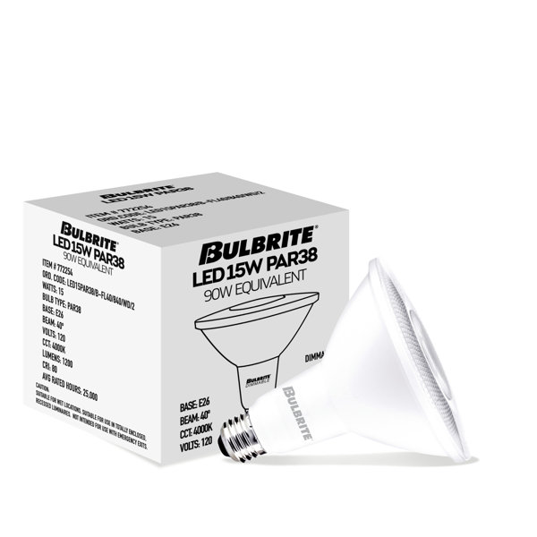 Bulbrite Industries 90 Watt Equivalent PAR38 E26/Medium (Standard ...
