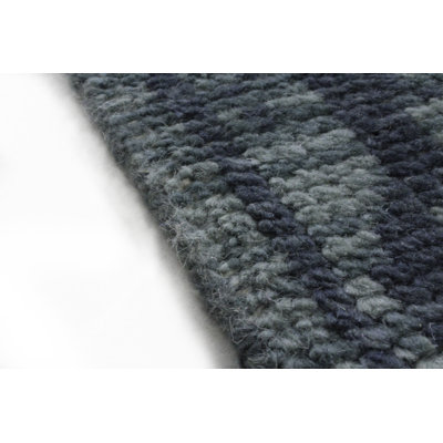 Addie Wool Teal/Navy Rug & Reviews | Birch Lane