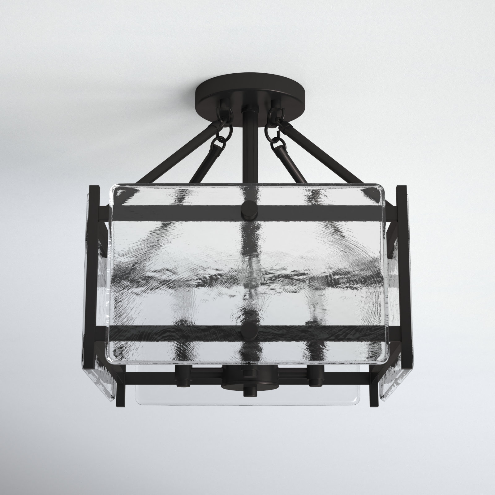 Birch Lane™ Clements 4 - Light 14" Lantern Square Semi Flush Mount ...