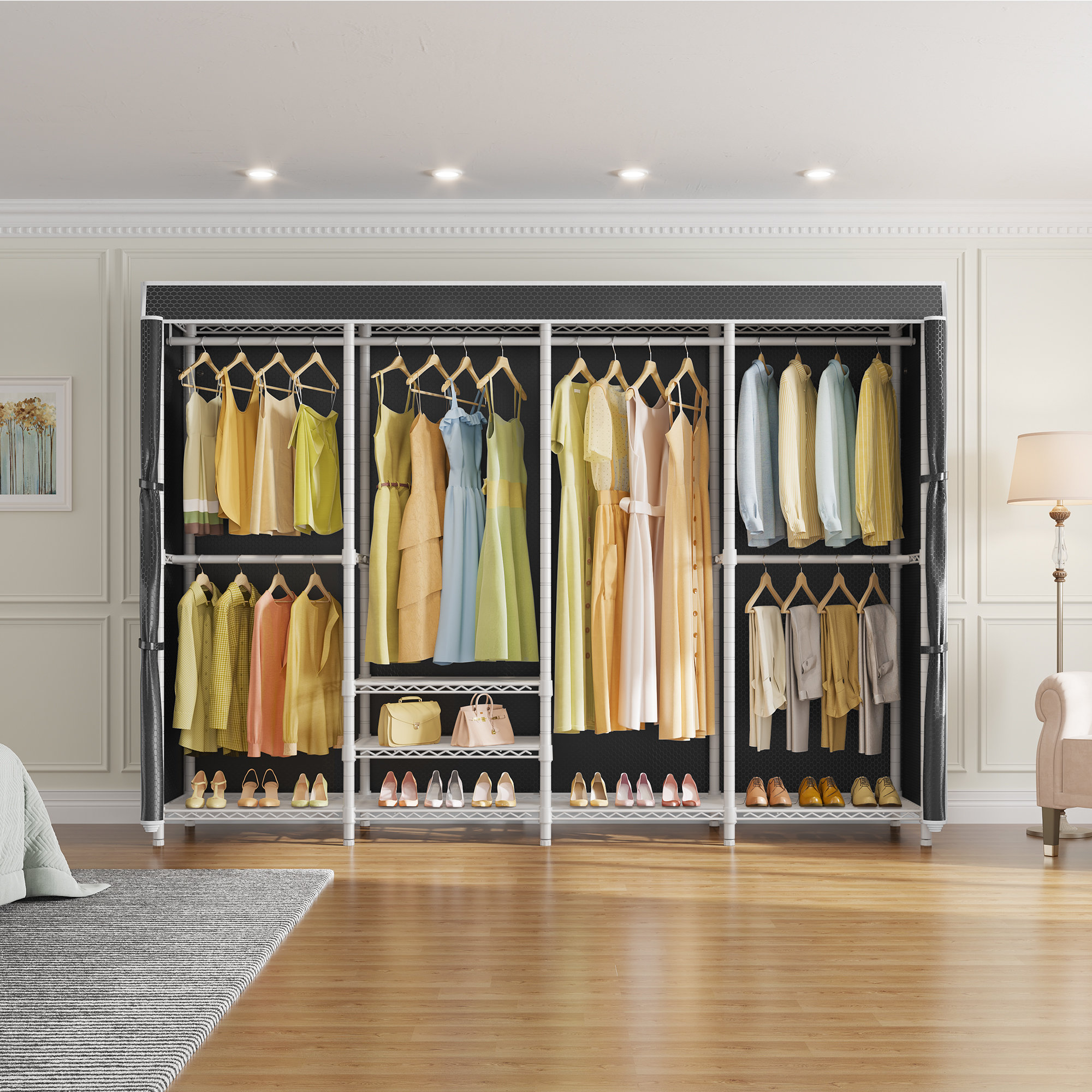 VIPEK V40C Plus Clothing Rack Metal Closet Rack with Upgraded Polyester ...