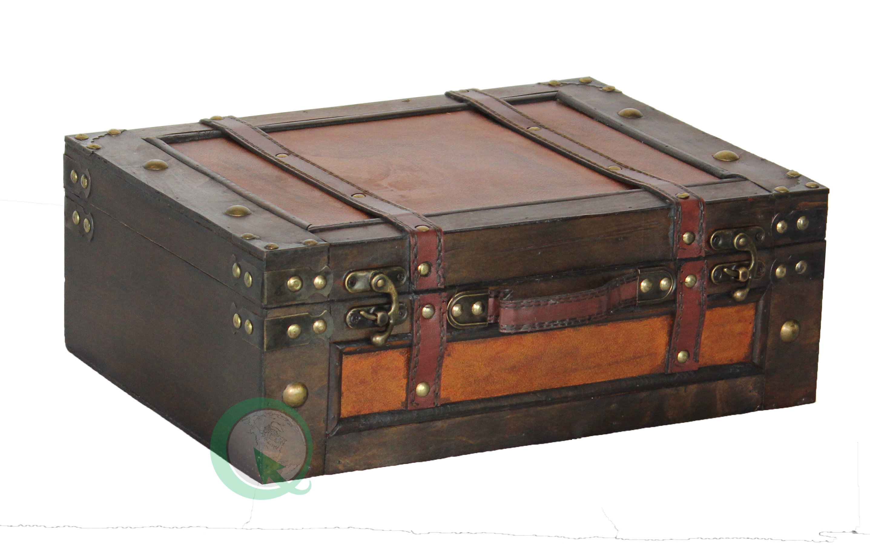 Williston Forge Doe Wooden Vintage Luggage Trunks - Antique Carry on ...