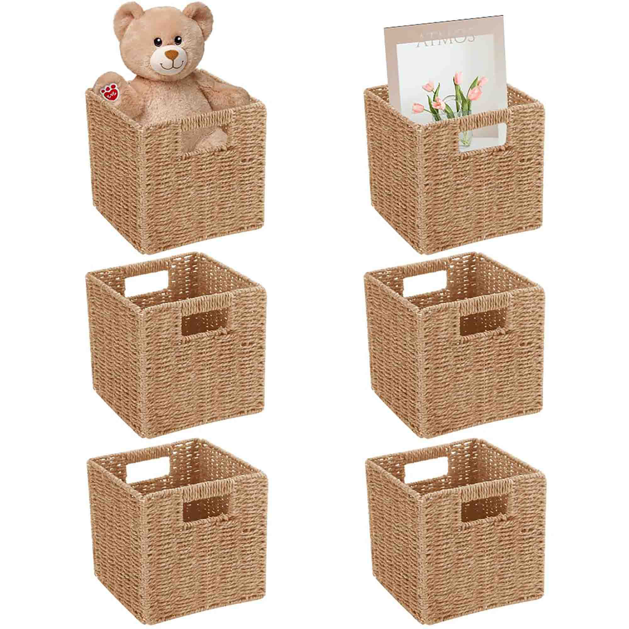 EMBRUP 6 Piece Wicker Storage Basket Set | Wayfair